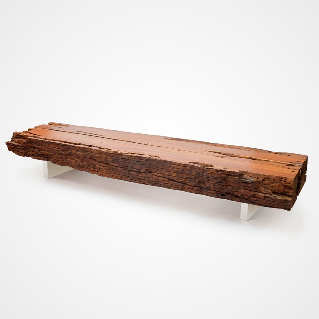 Bicuiba Trunk Coffee Table - Brushed Stainless Steel Legs | Rotsen ...