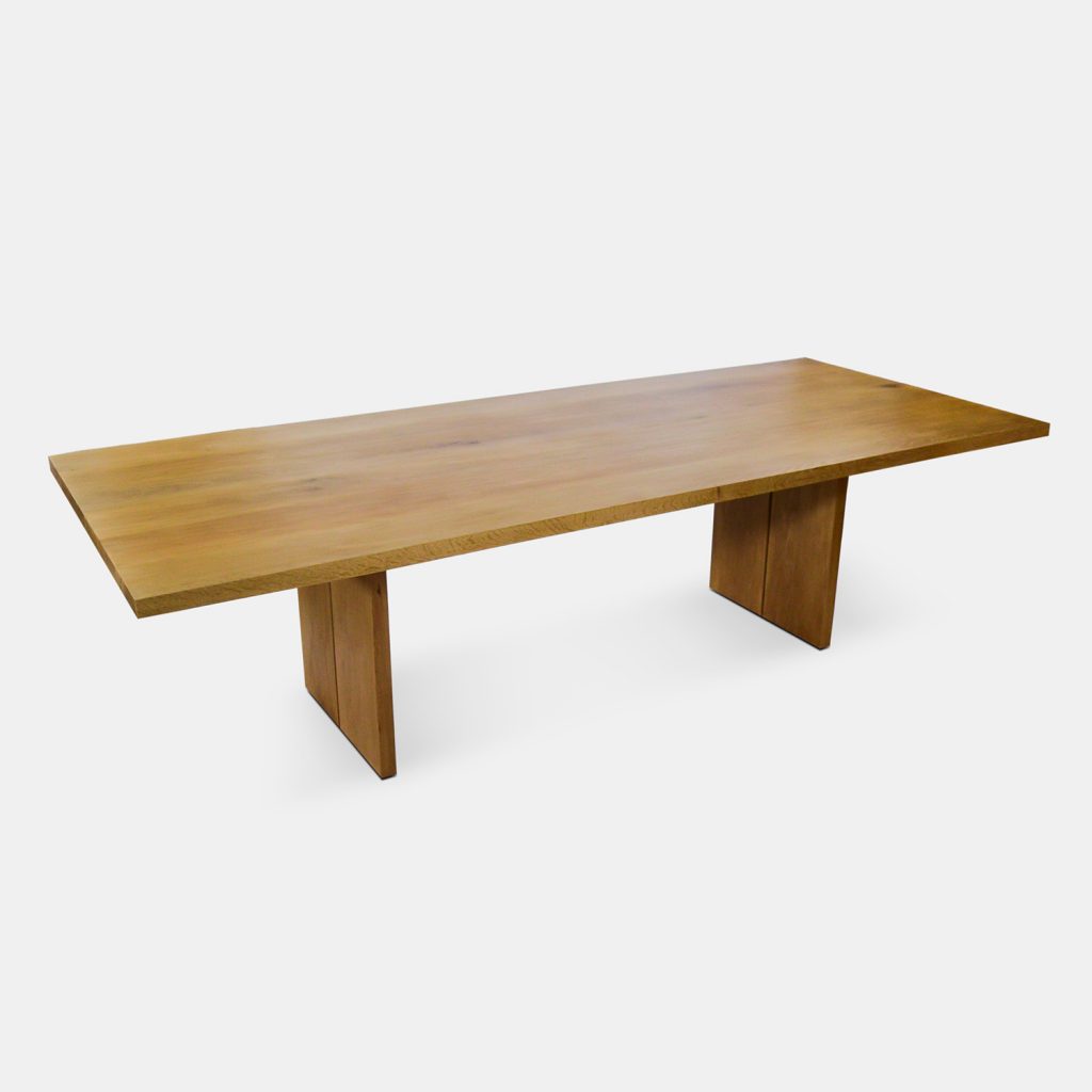 White Oak Wood Planks Dining Table | Rotsen Furniture
