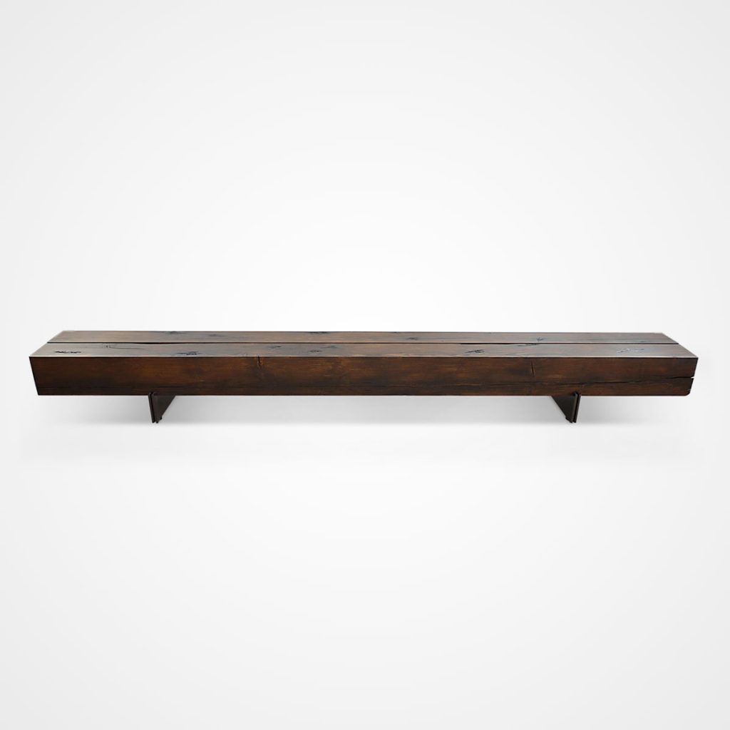 Contemporary Solid Wood and Metal Base Bench | Rotsen Furniture