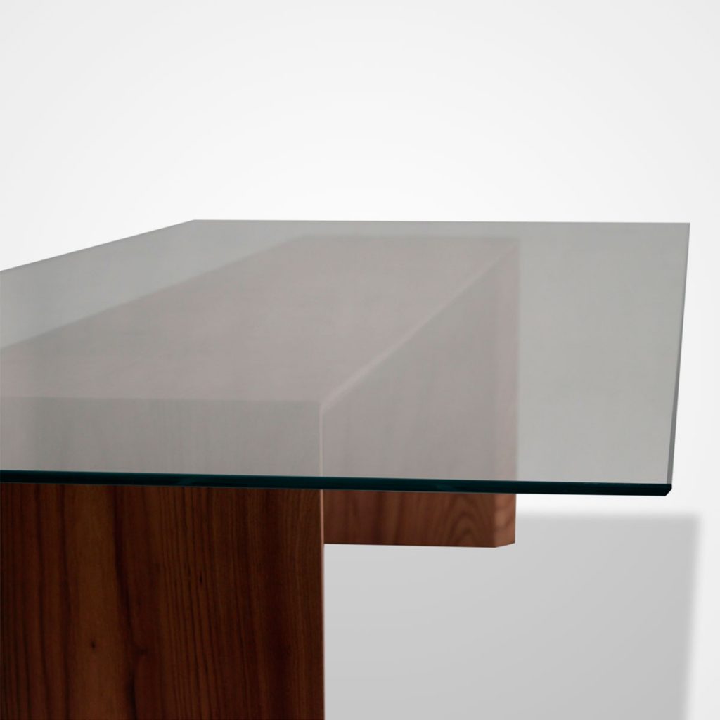 Glass Topped Solid Wood Dining Table | Rotsen Furniture