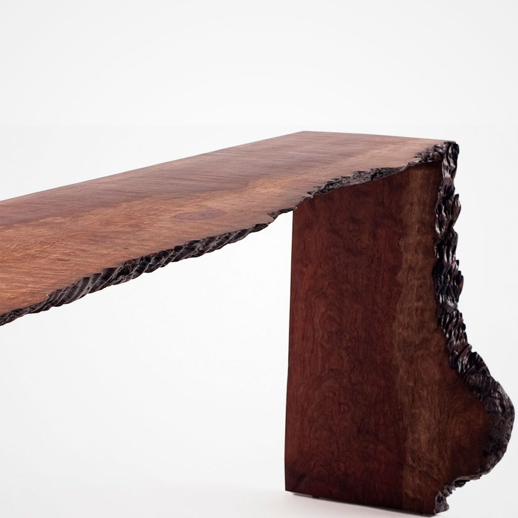 Live Edge L Console - Metal Base | Rotsen Furniture