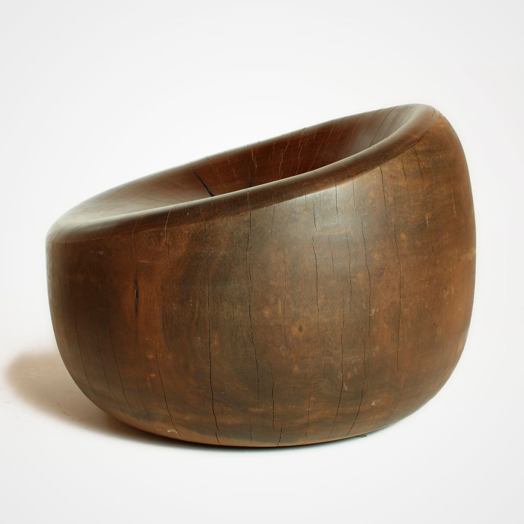 Sculpted Solid Wood Contemporary Lounge Chair | Rotsen Furniture