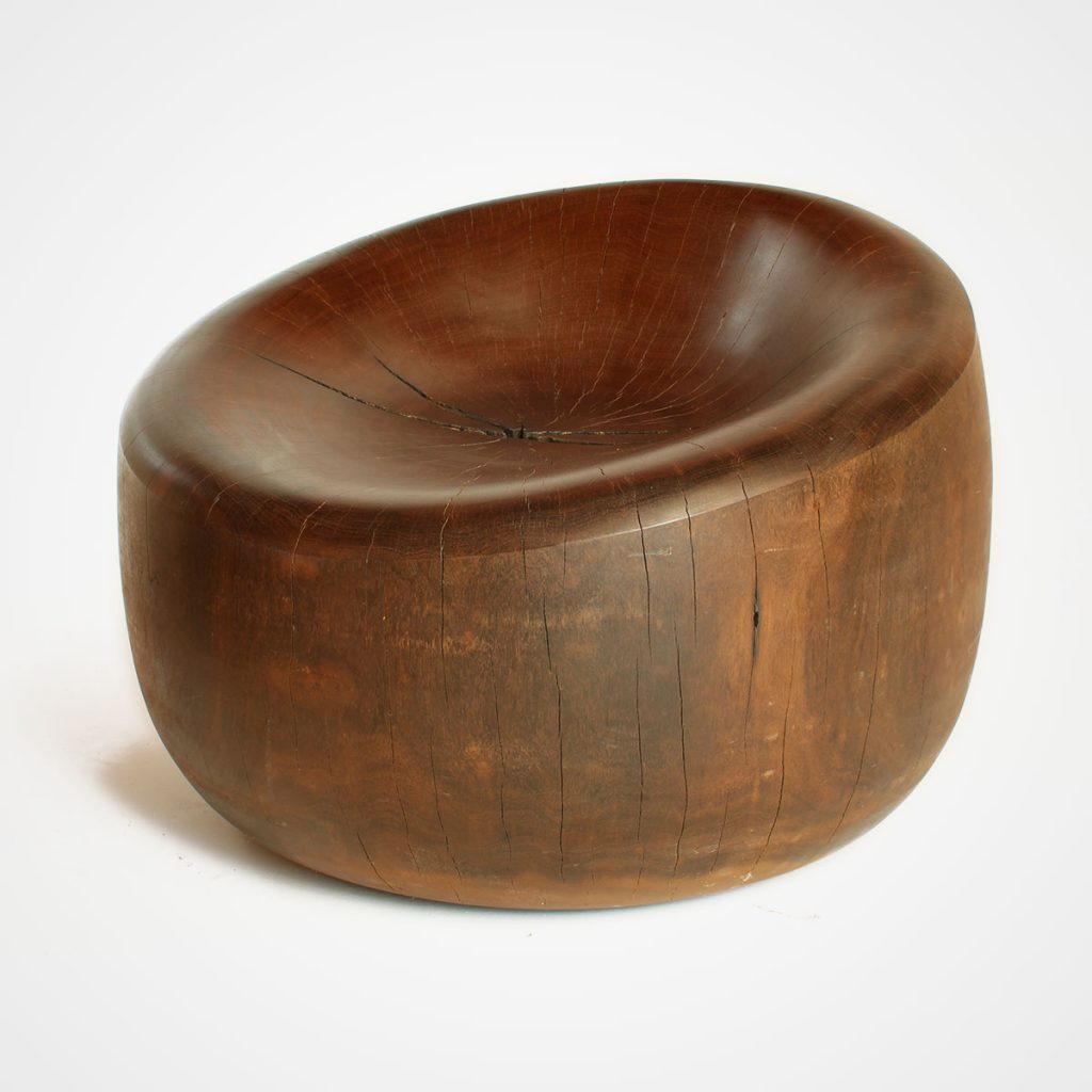 Sculpted Solid Wood Contemporary Lounge Chair | Rotsen Furniture