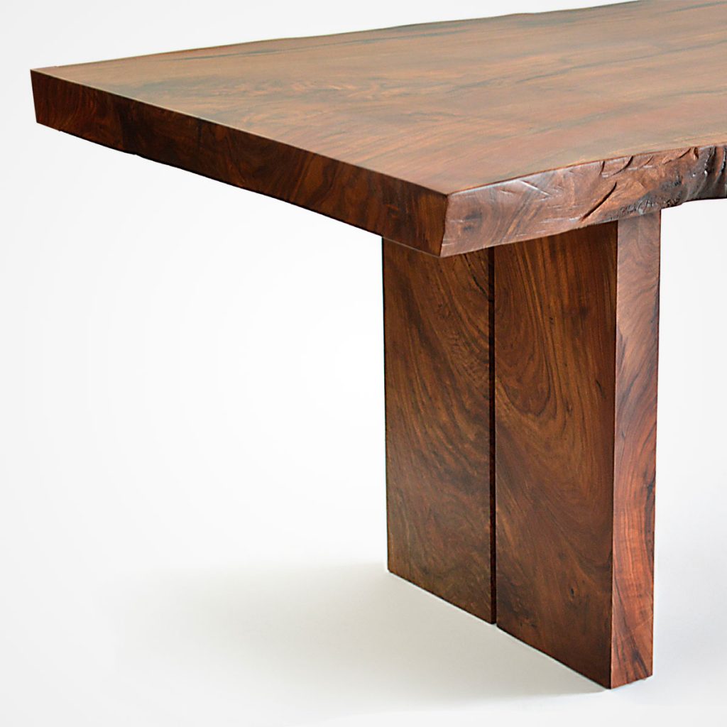 Solid Walnut Slab Dining Table - Live Edge Top | Rotsen Furniture