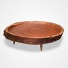 Victoria Round Wood Slab Coffee Table | Rotsen Furniture
