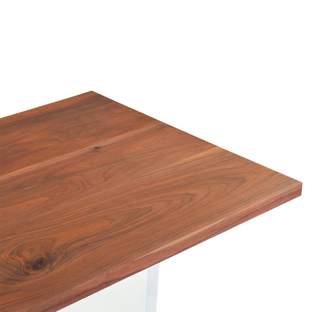 Walnut Dining Table Top With Acrylic Base | Rotsen Furniture